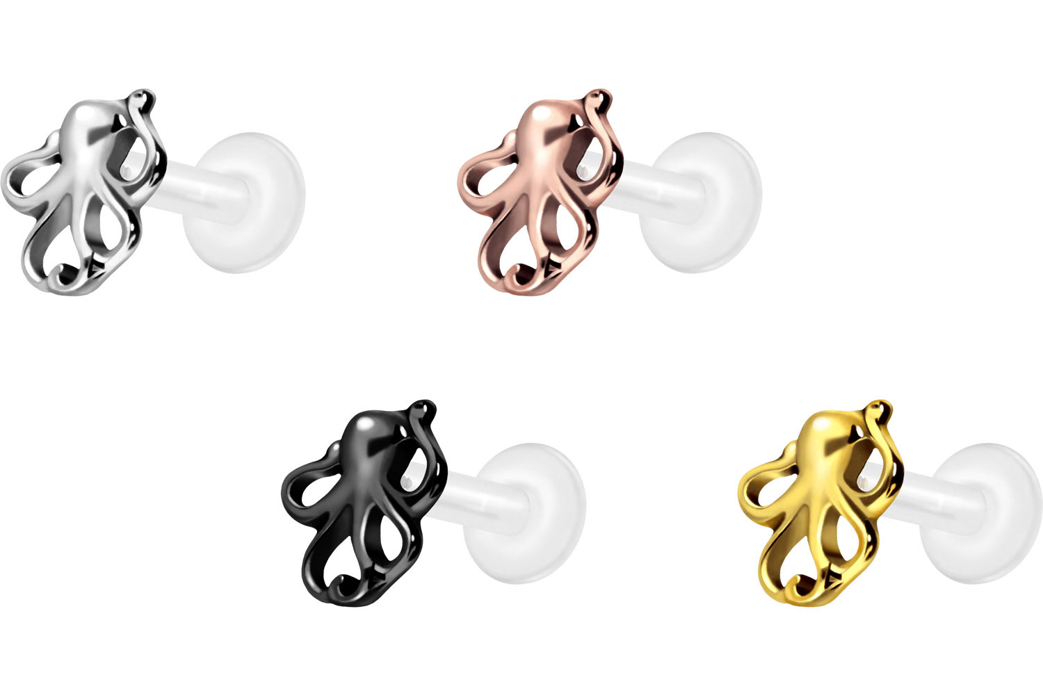 PTFE labret with internal thread + titanium attachment OCTOPUS ...